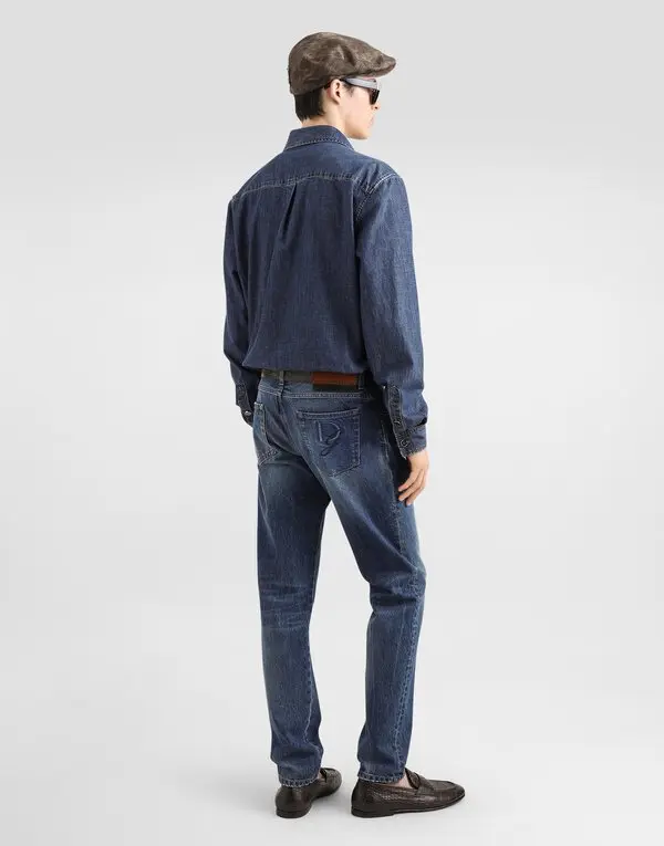 Dolce & Gabbana Regular-fit Jeans With Logo Tag - Multicolor