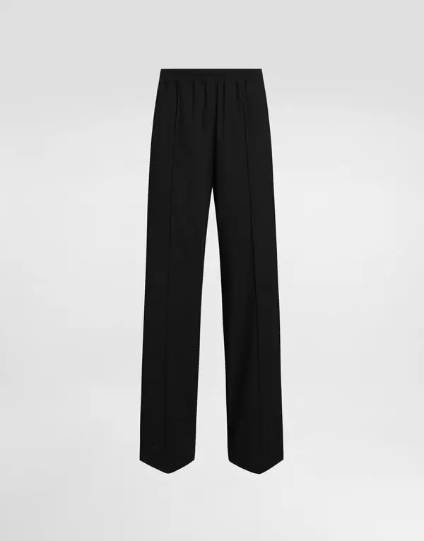 Dolce & Gabbana Technical Woolen Palazzo Jogging Pants
