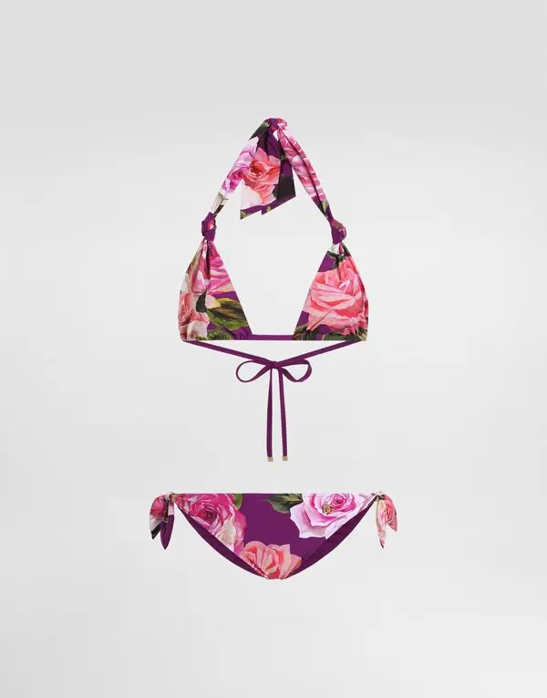 Dolce & Gabbana Rose- Triangle Bikini - Print
