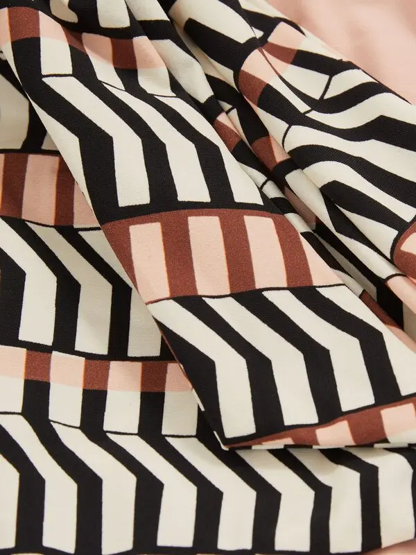 REISS Charlie Chevron-stripe Bikini Bottoms