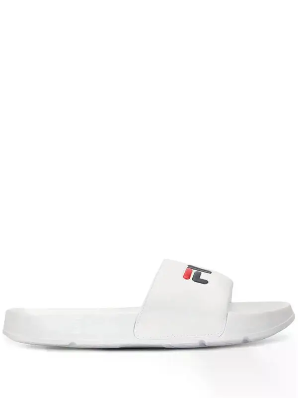 FILA Logo Pool Slides - White