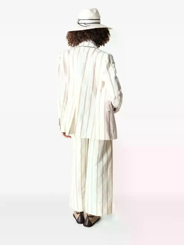 Brunello Cucinelli Striped Blazer - Neutrals