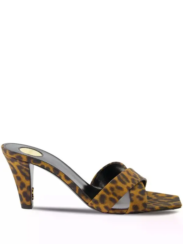 Saint Laurent 75mm Leopard-print Sandals