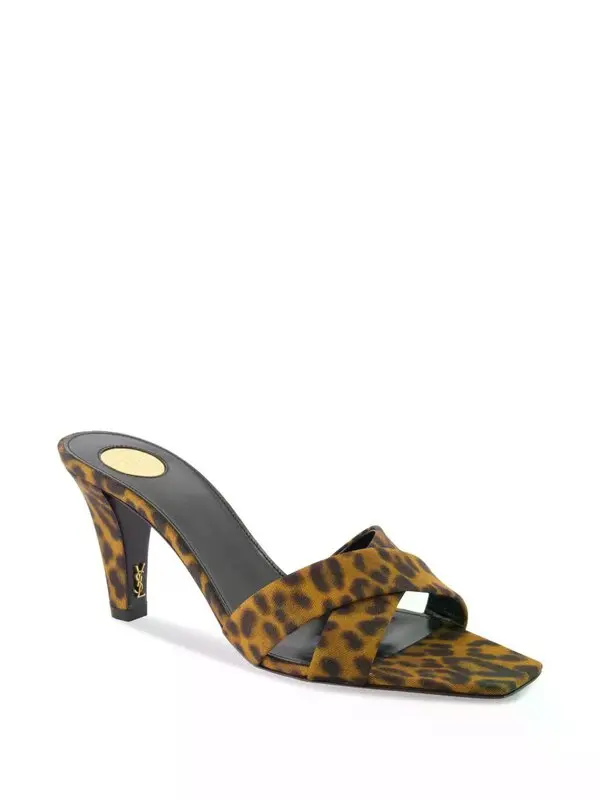 Saint Laurent 75mm Leopard-print Sandals