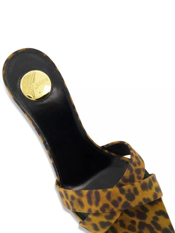 Saint Laurent 75mm Leopard-print Sandals