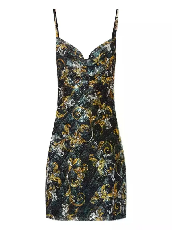 Versace Sequin-embellished Mini Dress
