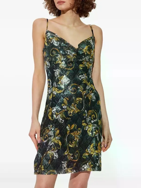 Versace Sequin-embellished Mini Dress
