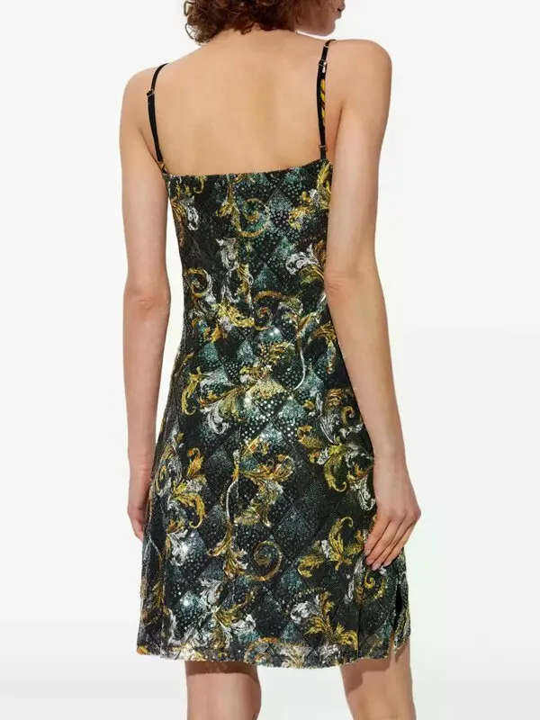 Versace Sequin-embellished Mini Dress