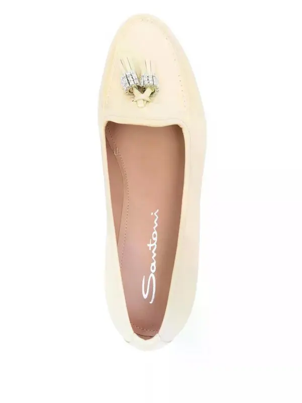 Santoni Rhinestone-embellished Loafers