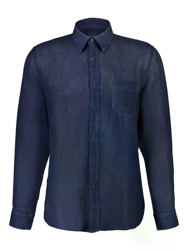 120% Lino Linen Shirt - Blue