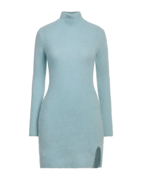 VICOLO Mini Dress Alpaca Wool Blend - Blue