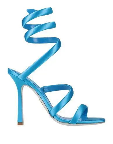 Rene Caovilla Textile Fiber Sandals - Azure