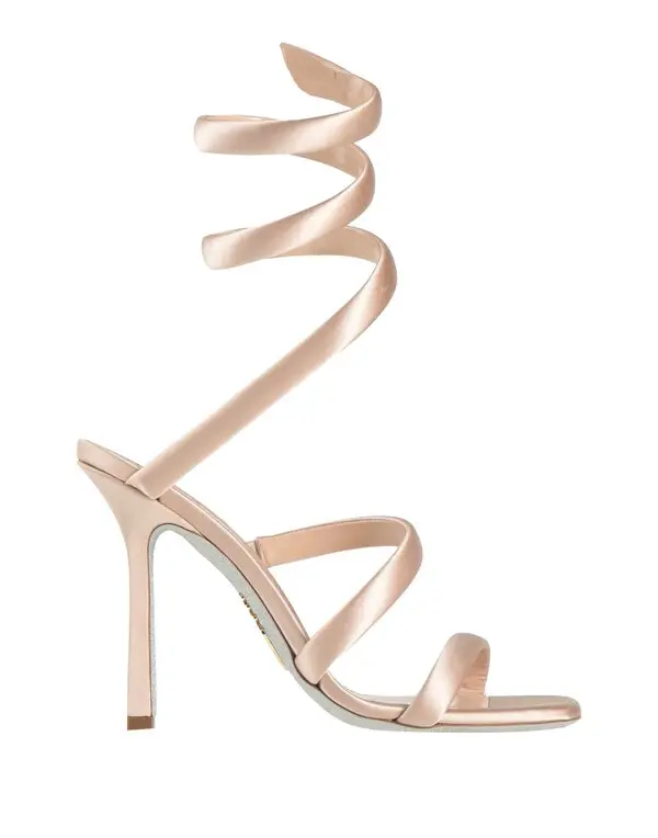 Rene Caovilla Textile Fibers Sandals - White