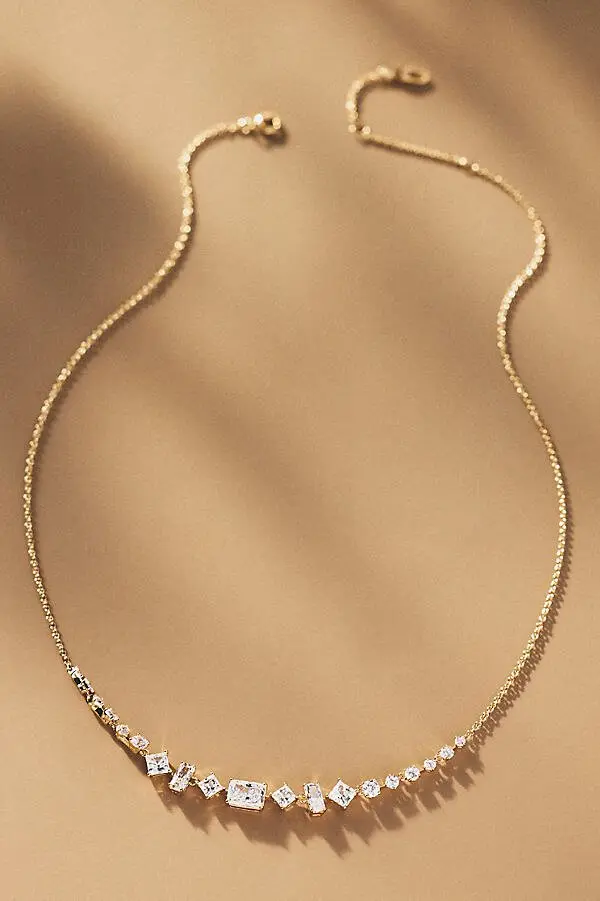 Nadri Rare Jewels Frontal Necklace - Gold