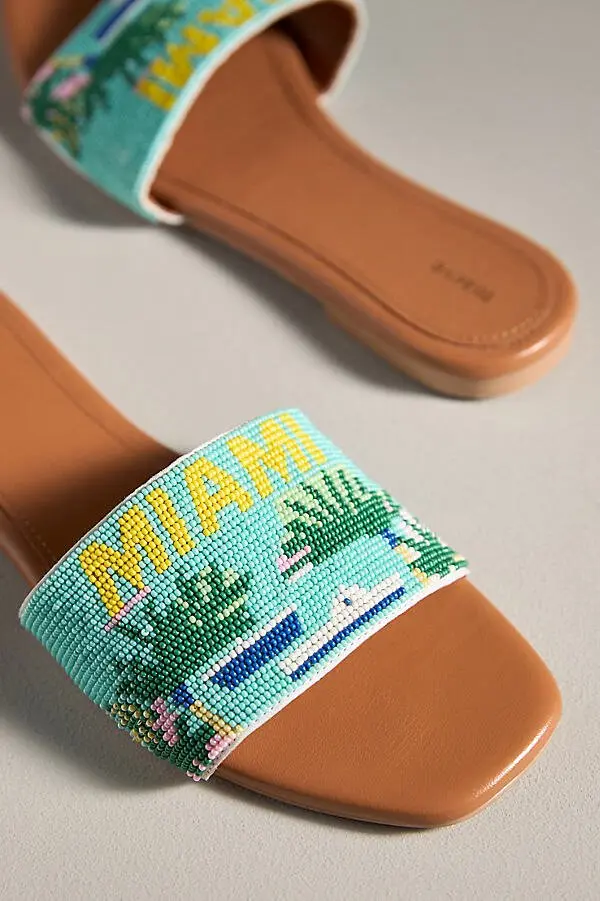 Maeve The Fiona Beaded Slide Sandals