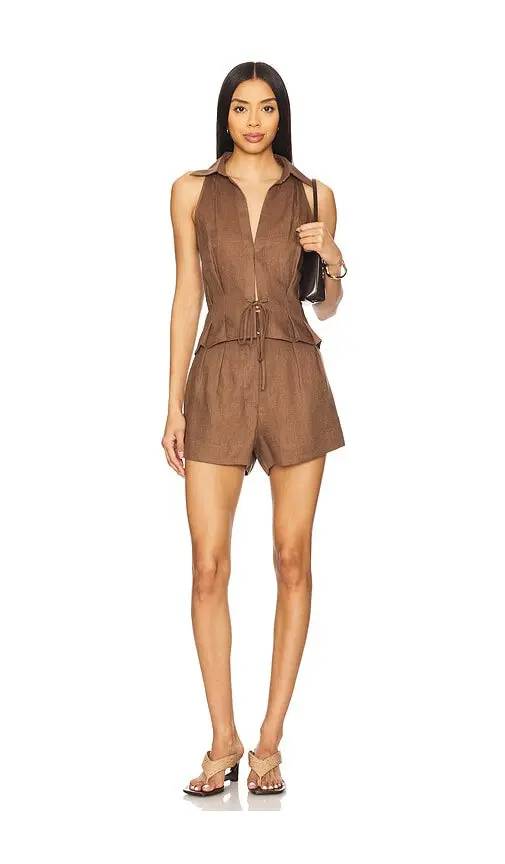 HEVRON Sloan Vest - Brown