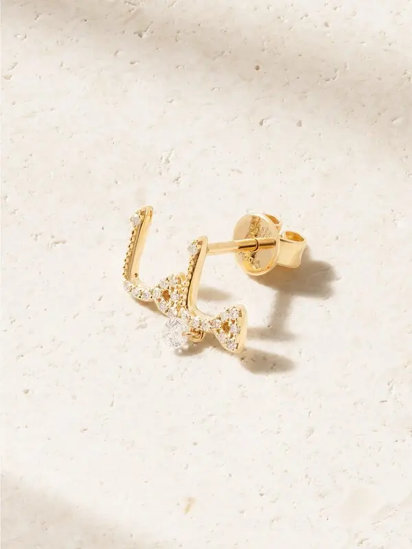 PERSEE Mama 18-karat Diamond Single Earring - Gold