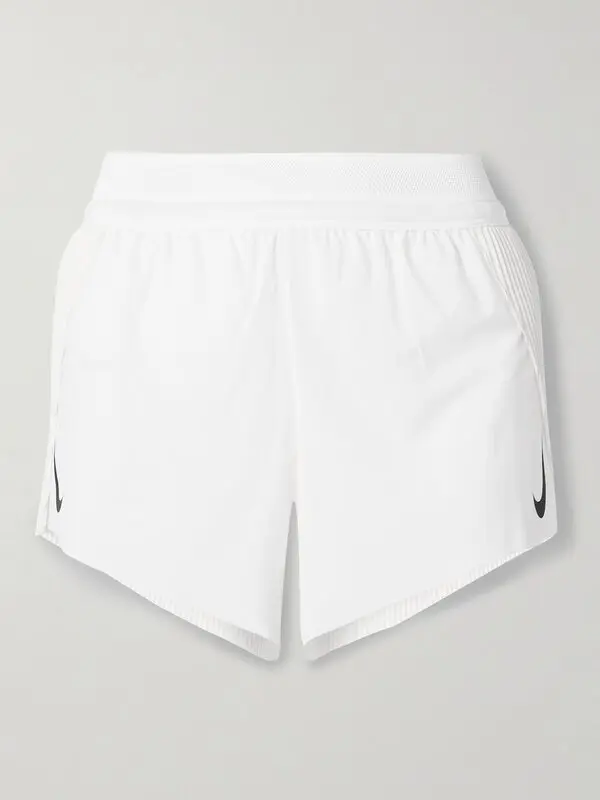 Nike Aeroswift Printed Plissé Dri-fit Adv Shorts - White
