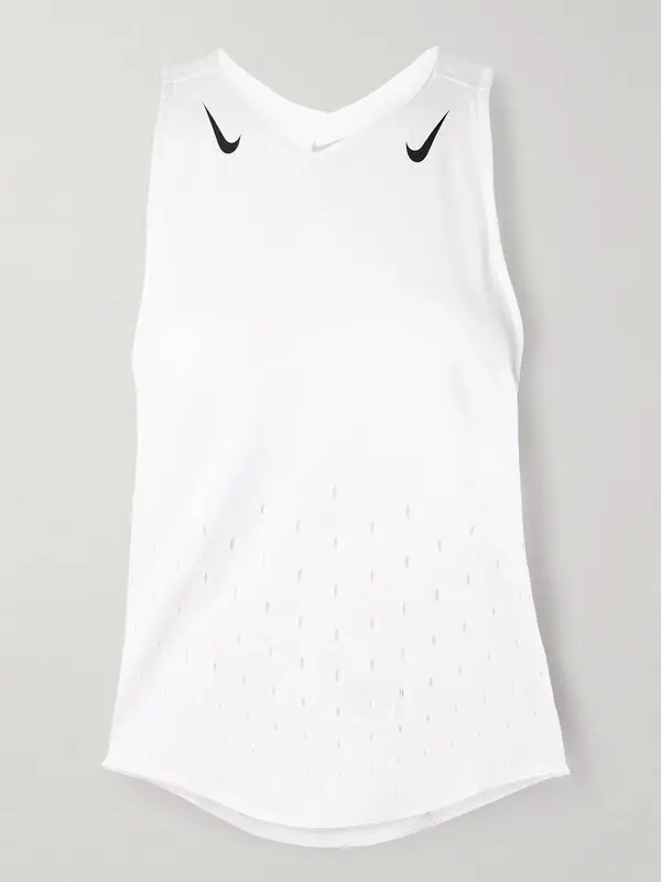 Nike Aeroswift Perforated Dri-fit Adv Tank - White