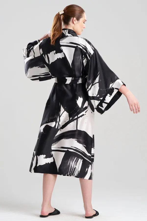 Natori Shodo Silk Robe - Black