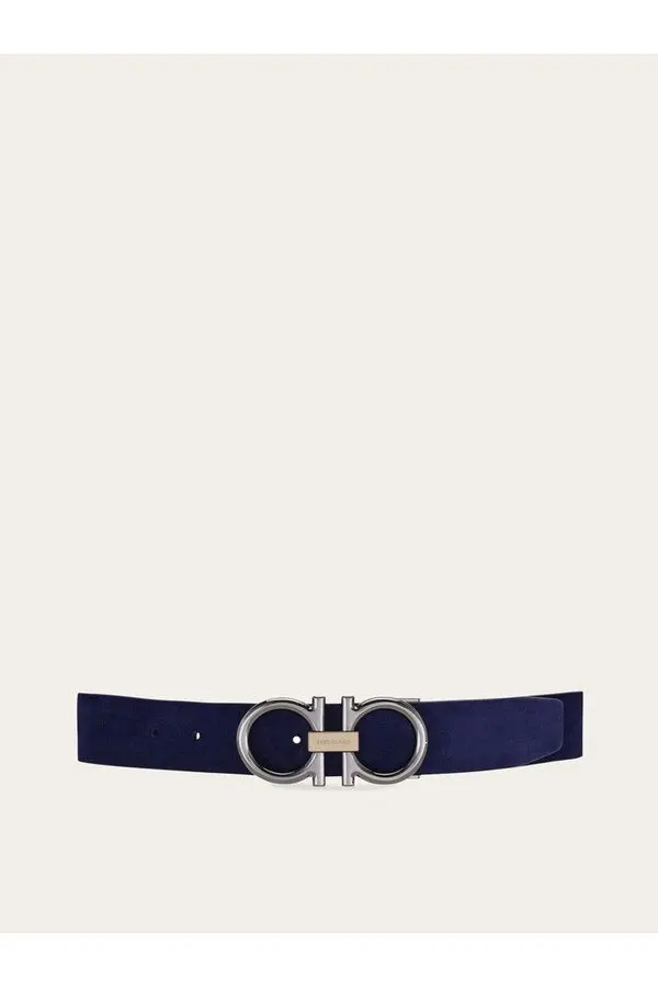 FERRAGAMO Adjustable Gancini Belt - Blue