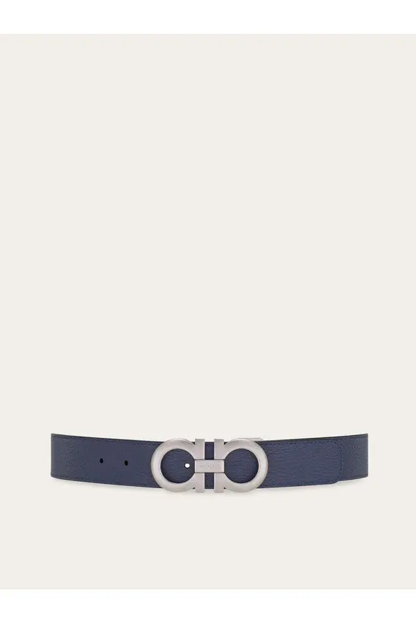 FERRAGAMO Reversible And Adjustable Gancini Belt - Red