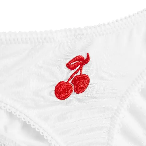 FRUITY BOOTY Commando Thong - White
