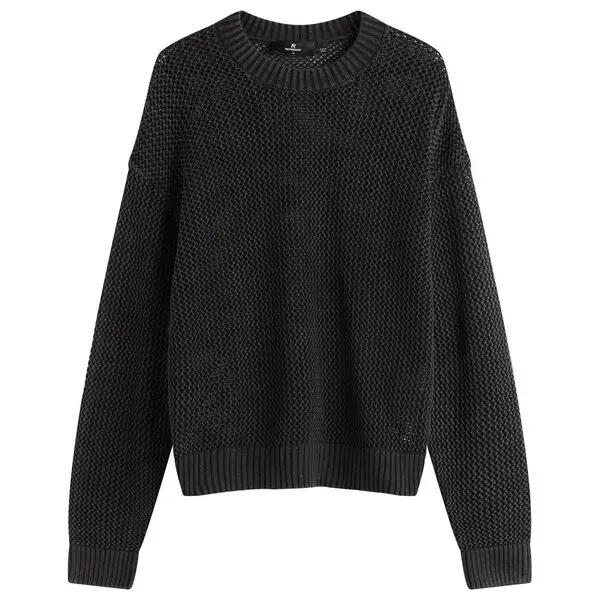 REPRESENT Open Gauge Knit Sweater - Jet Black