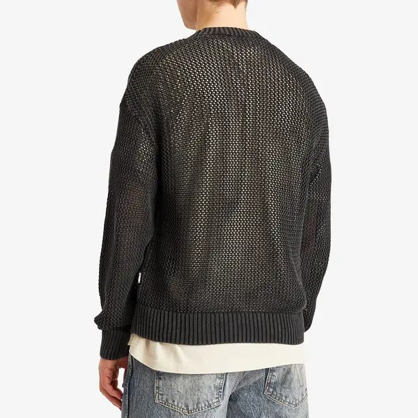 REPRESENT Open Gauge Knit Sweater - Jet Black