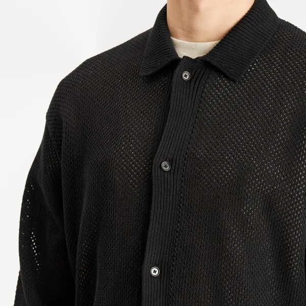 REPRESENT Long Sleeve Mesh Knit Shirt