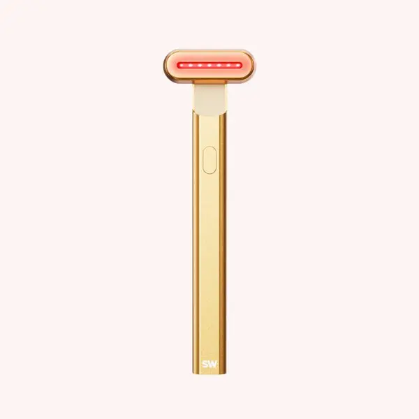 SOLAWAVE 4-in-1 Radiant Renewal® Skincare Wand With Red Light Therapy - Gold