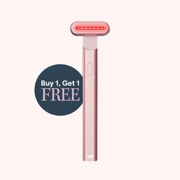 SOLAWAVE 4-in-1 Radiant Renewal Skincare Wand With Red Light Therapy - Rose Gold
