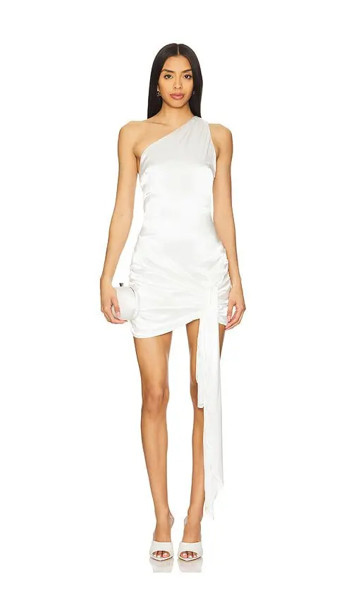 Superdown One-shoulder Ruched Mini Dress - Ivory