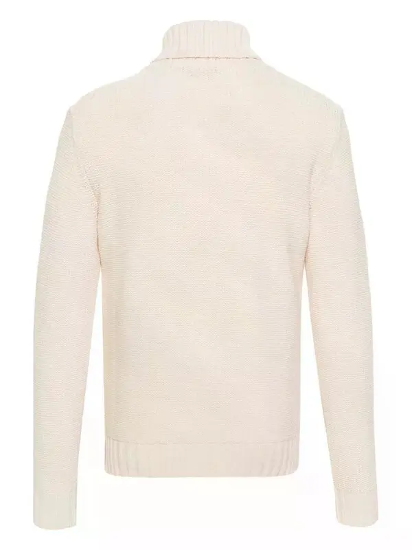 K-WAY Cable-knit Roll-neck Jumper - Neutrals