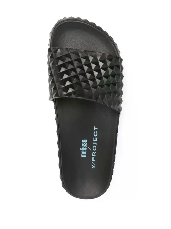 Melissa Court Slip-on Slides - Black