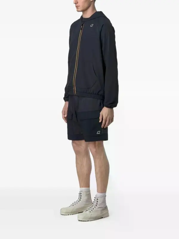 K-WAY Logo Patch Knee-length Shorts - Blue