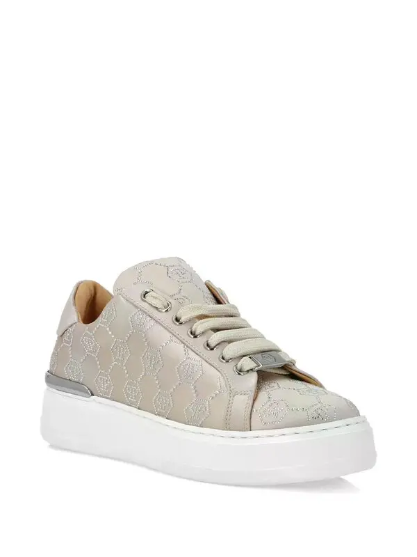 Philipp Plein Monogram-embellished Sneakers - Neutrals
