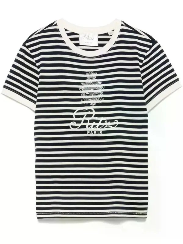 FRAME X Ritz Paris Logo-embroidered T-shirt