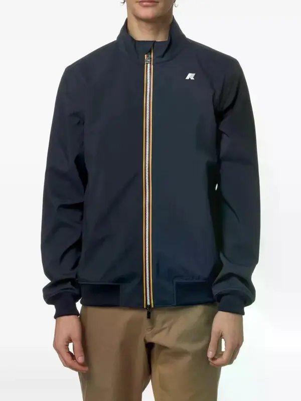 K-WAY Logo-patch Jacket - Blue