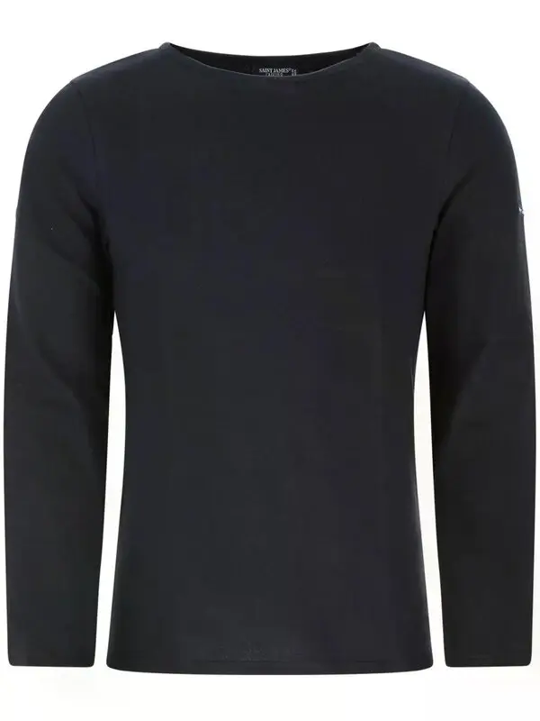 Saint James Elbow-patches Cotton T-shirt - Blue