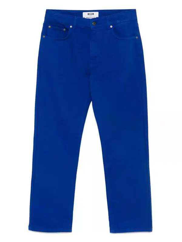 MSGM Logo-embroidered Jeans - Blue