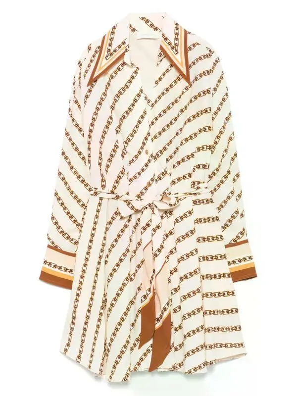 zimmermann tuck mini shirt dress ZIMMERMANN Hypnotic Tuck Belted Mini Shirt Dress | Neutrals