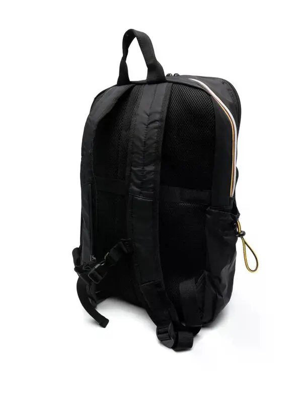 K-WAY Logo-patch Ripstop Padded Backpack - Black