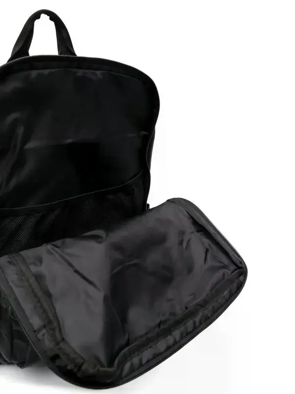 K-WAY Logo-patch Ripstop Padded Backpack - Black
