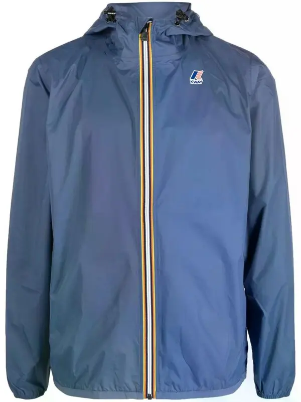 K-WAY Logo-print Hooded Jacket - Blue