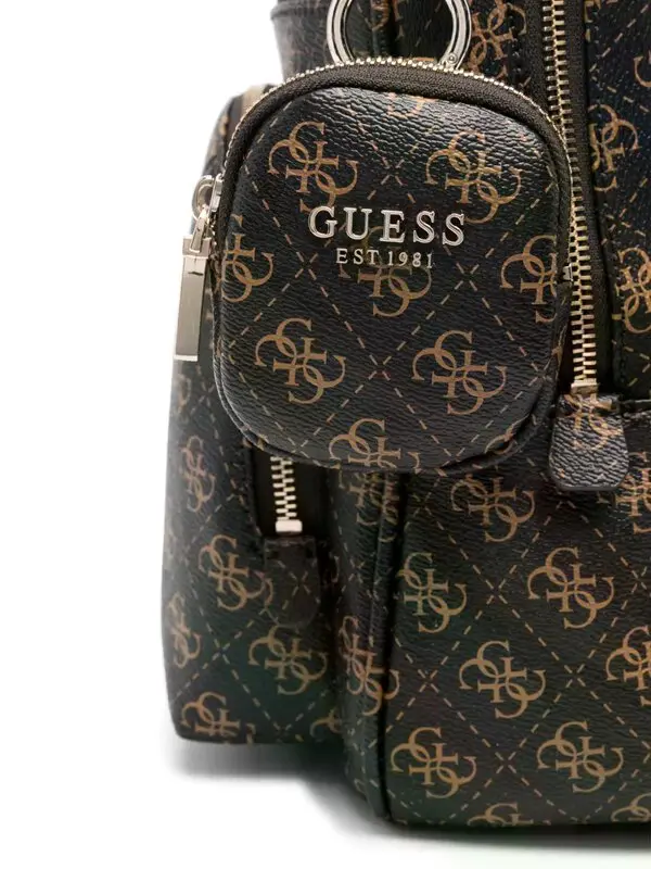 Guess Monogram-Print Backpack In Brown - 18% Off | Editorialist display picture 3