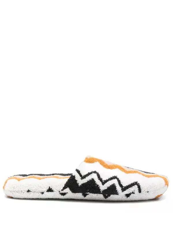 Missoni Zigzag-woven Slippers - Neutrals