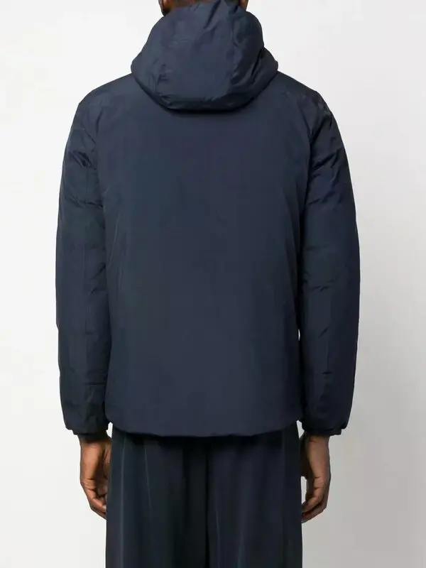 K-WAY Reversible Logo-appliqué Down Jacket - Blue