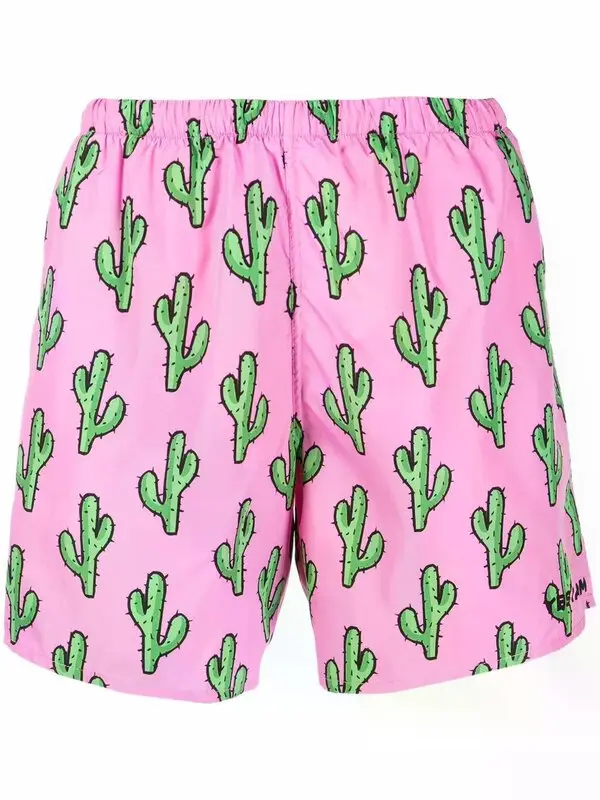 YES I AM Cactus-print Swim Shorts - Pink