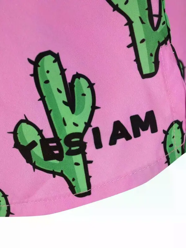 YES I AM Cactus-print Swim Shorts